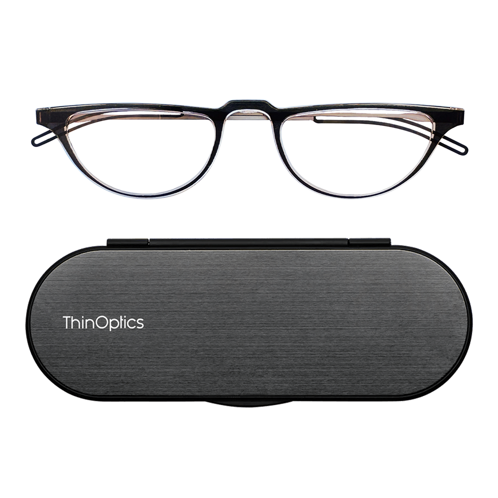 Stylish Reading Glasses | Crescent Frame + Milano Case – ThinOptics