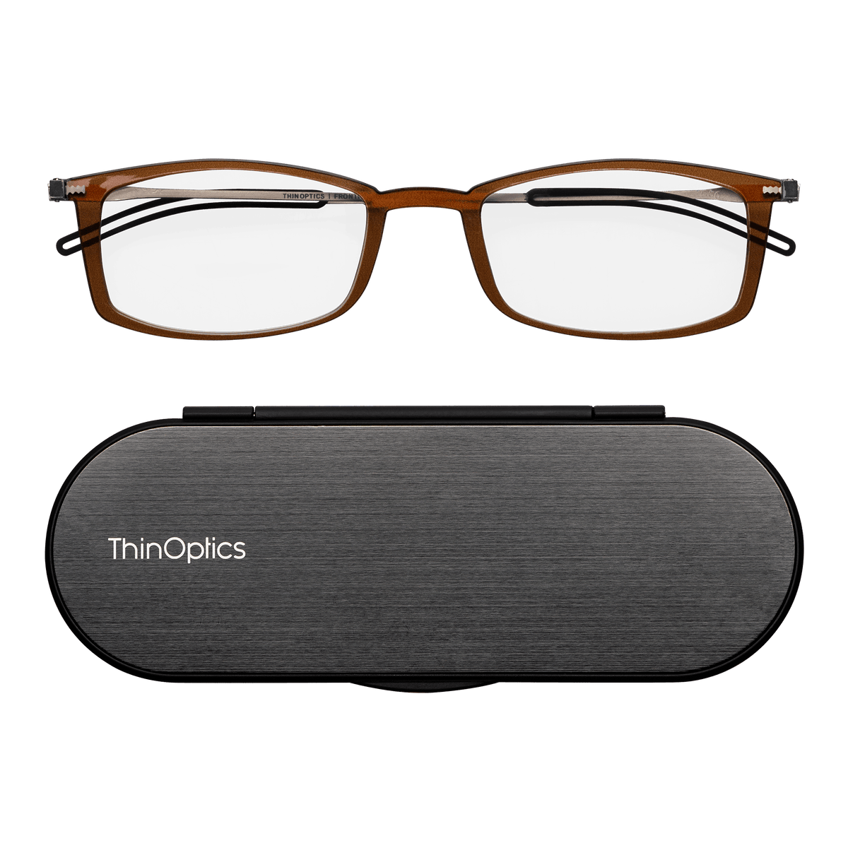 Full Frame Reading Glasses + Milano Case | Clear – ThinOptics