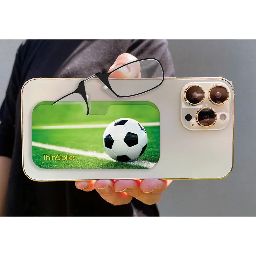 Soccer Reading Glasses Corner Kick Design | ThinOptics Pod